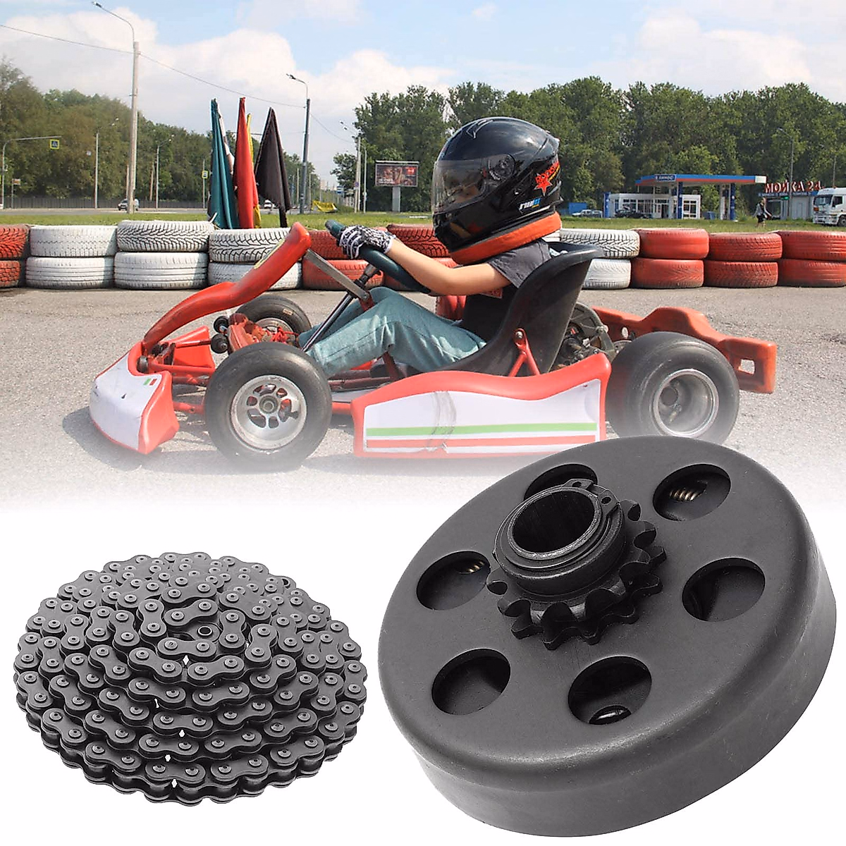 Go Kart Clutch 5/8 Bore 35 Chain 11 Tooth Sprocket for Go Kart Mini Bike