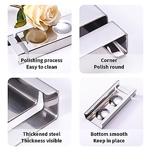 Cutlery Rests Stand for Chopsticks Spoon Fork Knife Rest Rack 304 Stainless Steel Flatware Holder Set of 6 for Dining Table Hotel Restaurant (Silver, 10X4X1.5CM)