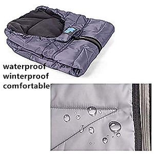 Berocia Waterproof Universal Warm Baby Stroller Sleeping Bunting Bag Toddler Footmuff Sack Cold Weather Grey