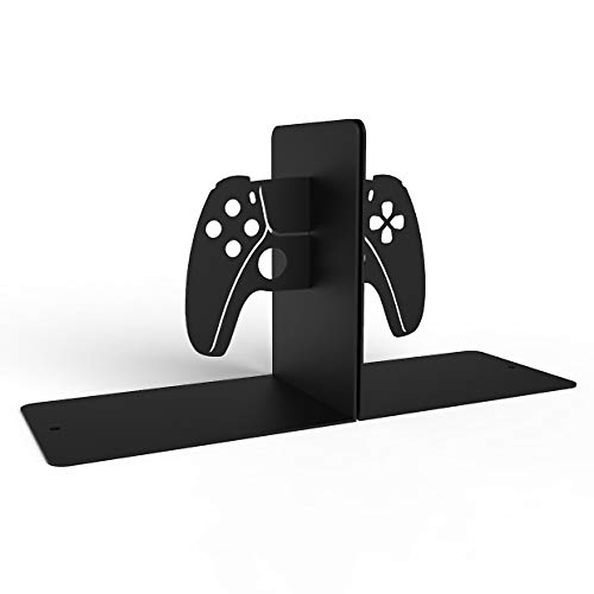 Bookends Console Control, Bookends for Shelves, Book Ends for Office, Modern Bookends for Desk and Bookshelves, Metal bookends, Heavy Duty Metal Black Bookend Support, Creative Book Ends.