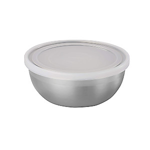 Tramontina Covered Round Container Set w/Frosted Lids Stainless Steel 3 Pc, 80204/020DS