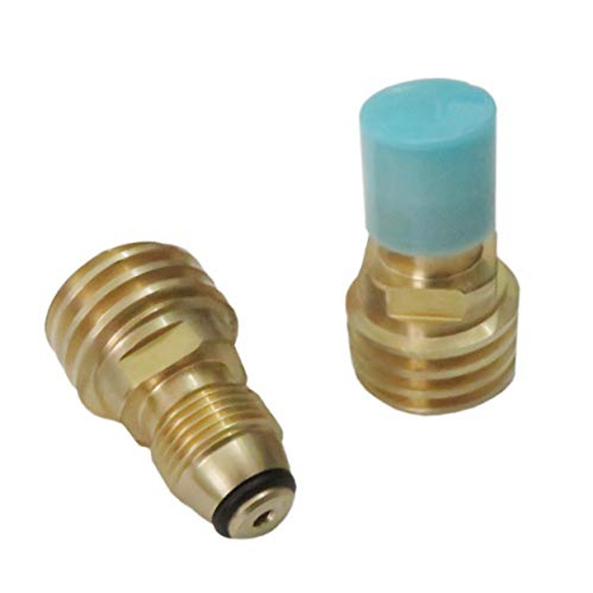 NGHTMRE Old to New Outlet Brass Refill Adapter Propane Tank Adapter Converts POL LP Tank Service Valve to QCC1/Type1 Hose or Regualtor Set of 2