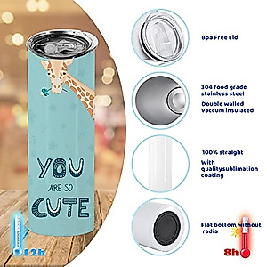 4 Pack 20 oz Sublimation Tumblers,Straight Skinny Stainless Steel Double Wall Insulated Cups for Heat Transfer with Silicone Band, Heat Resistant Tape,Gloves,Shrink Wrap Films and Individually Boxed
