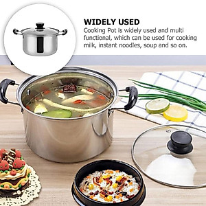 SHERCHPRY Stainless Steel Milk Pot Cooking Pot with Lid Pasta Soup Pot Spaghetti Pot 1.5 Quart Pot French Onion Pot Stainless Steel Cooking Utensils Multifunctional Pot Metal Small Soup Pot