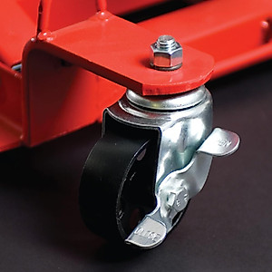 BIG RED Hydraulic Motorcycle Lift Jack with 1500LBS Load Capacity, Powersports Lift Table Operated ATV Dirt Bike Scissor Jack Stand, Fit for Motorcycle UTV Snowmobile, Red, T64017