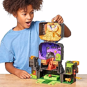 TREASURE X Lost Lands Skull Island Skull Temple Mega Playset, 40 Levels of Adventure. 4 Micro Sized Action Figs. Survive The Traps and Discover Guaranteed Real Gold Dipped Treasure