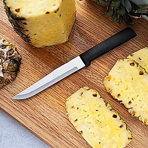 RADA Stubby Butcher Knife – Stainless Steel Blade With Black Stainelss Steel Resin Handle, Pack of 2