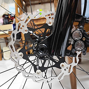 DJC Bike Brake Disc Rotor MTB Floating Brake Disc 160mm 180mm 203mm with 6 bolts Road Bike MTB BMX Steel Aluminum Brake Disc (6# purple, 160mm)