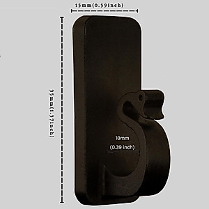 WISTTUPER Adhesive Hooks for Outdoor String Light, Cable Clip for Christmas Light Outdoors String Lights Clip,Adhesive for Patio Hold Fence Hangers and Christmas Lighting Strips Hook (Black)