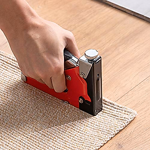 Upholstery Staple Gun Heavy Duty, 4 in 1 Stapler Gun with 6000 Staples, Remover, Manual Brad Nailer Power Adjustment Stapler Gun for Wood, Upholstery, Carpentry, Decoration DIY Staple Gun