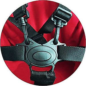 guzzie+Guss Perch Clip On Table Chair - Easy & Secure Setup for Travel (Including Restaurants, Picnics), at Home (Kitchen Islands, Dining Tables) with Machine Washable Fabric, Salt & Pepper (GG201SP)