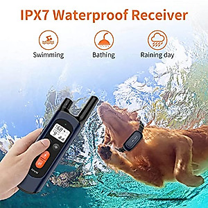 NVK Shock Collar, Dog Training Collar with Remote for Medium Large Dogs, Rechargeable Dog Shock Collar with Shock, Vibration, Beeps Modes, IPX7 Waterproof, Range up to 1600Ft