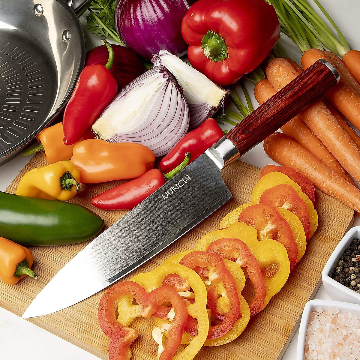 Chef Kitchen Knife - Professional Japanese Damascus 8 inch Blade with VG-10 Stainless Steel, Beautiful Handcrafted 67 layer Ultra Sharp