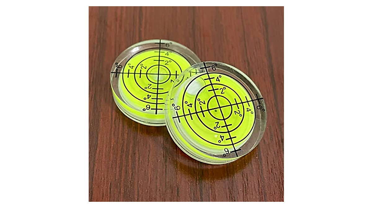 6Pcs Circular Bubble Spirit Levels for RV & Tripods
