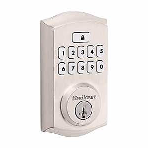 Kwikset SmartCode 260 Keyless Electronic Keypad Deadbolt, Microban Protected Keypad, Auto Door Lock, SmartKey Re-Key Security, Satin Nickel
