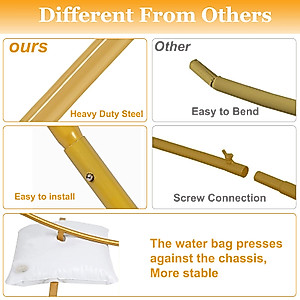 Round Backdrop Stand 6.6ft - Stable Gold Circle Balloon Arch Stand Metal Arch Backdrop Stand for Wedding Birthday Party Baby Shower Decoration