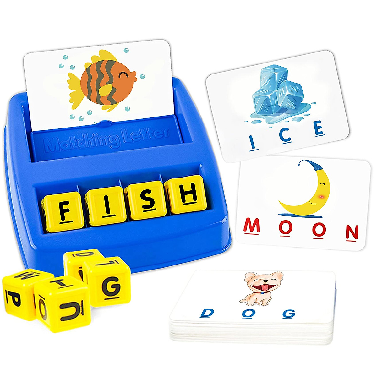 Educational Toys, Alphabet Learning Toys Flash Card Game for Toddlers 3 4 5 Year Old Preschool Matching Letter Spelling Reading Games for Kids 3-8 Years Old Boys