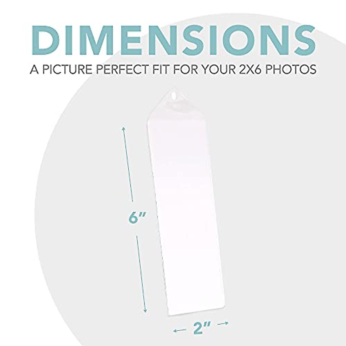 Photo Booth Frames - 50 Premium Vinyl Photo Booth Bookmark Sleeves 2 1/4 X 6 1/4 for Wedding 2x6 inch Photo Booth Sleeve