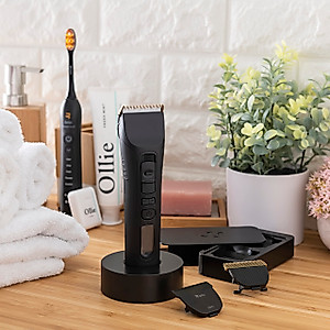 Brio Beardscape V1 Beard Trimmer for Men Professional with Low Friction Ceramic Blade, Cordless Professional Hair Trimmer for Barbers with 4 Hrs of Long Battery Timing, Ideal for Beard & Body (Black)