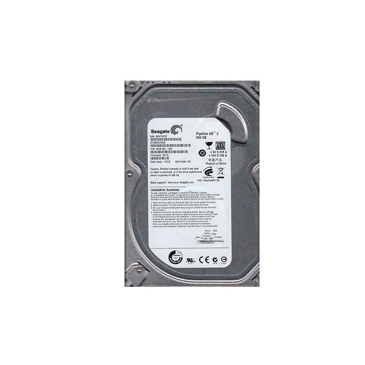 Seagate 500 GB Pipeline HD SATA 3Gb/s NCQ 8MB Cache 3.5-Inch Internal Bare Drive (ST3500312CS)