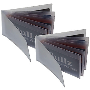 Set Of 2 Heavy Duty Vinyl Credit Card ID Holder Wallet Insert MADE IN USA