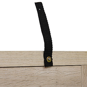 HOMCOM Farmhouse Double Door Coffee Bar Cabinet, Sideboard Buffet Cabinet, Kitchen Cabinet with Bottom Shelf for Entryway, Living Room, Oak