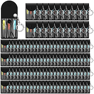 20 Pcs Mini Screwdriver Keychain Set Each Set Includes 3 Mini Slotted Screwdrivers Flathead Screwdriver Y-shaped Screwdrivers in a Portable Pouch with Snap with Hook for Cool Tool Party Gifts Favor