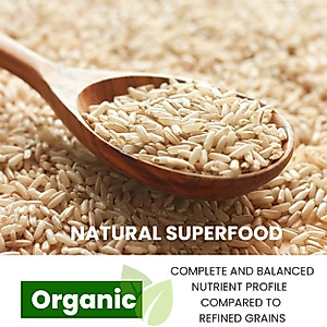 Organic Brown Jasmine Rice from Thailand - Whole Grain Vegan Natural Healthy Superfood Gluten-free - 9 LB