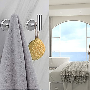 Towel Hooks for Bathrooms Towel Hook 2 Pack Bathroom Hooks Brushed Nickel Robe for Cabinet Closet Door Towel Hooks for Bathroom Wall Mounted Brushed Nickel Towel Hook