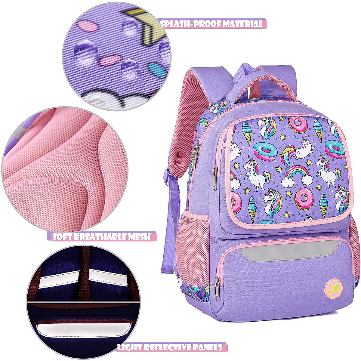 DZHJKIO Unicorn Kitty School Backpack for Girls & Boys, Large 16 Inches Casual Day Pack Cartoon Rucksack? (Unicorn Kitty) 1