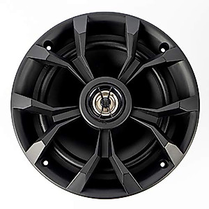BELVA BBMS65B Pair of 6.5” 2-Way 400 Watt Peak Black Marine Coaxial Speakers for Marine/UTV/ATV/Motorcycle/Powersports