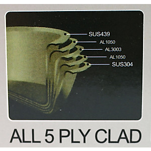 Altenbach Non-stick Stainless Steel Fry Pan, 5-Layer (26 cm)