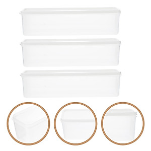 Zerodeko 3pcs Transparent Noodle Box Pp Crisper Flour