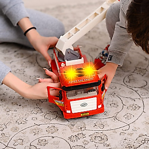 CifToys Fire Truck Toy for 3 Year Old Boys, Girls, Big Firetruck Toys for Kids 3-8, Fire Engine Gift for Ages 3,4,5,6,7,8, Rescue Car,Extending Ladder