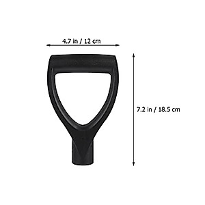 Yardwe 5Pcs Plastic Spade Handle Shovel D Grip Handle Spade Snow Shovel Handle Spade Snow Scoop Digging Raking Tools Garden Accessories Black