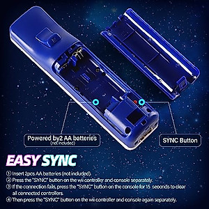 Yosikr Wii Controller 2 Pack, Wii Remote Controller with Silicone Case and Wrist Strap Compatible for Wii/Wii U Console - Starrysky and Graffiti