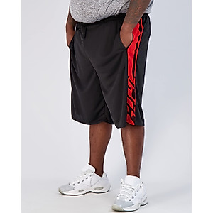 Real Essentials Men’s Big and Tall Mesh Active Quick Dry Fit Active Athletic Clothing Workout Summer Gym Clothes Sleeping Basketball Gym Shorts Casual Exercise Elastic Running, Set 6, 3X, Pack of 3