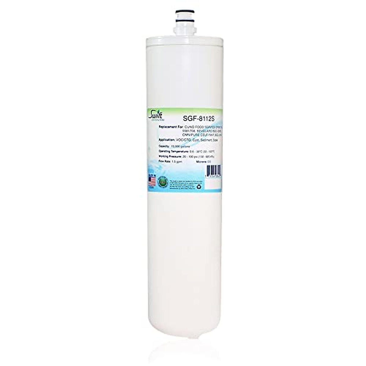Swift Green Filters SGF-8112S Compatible Commercial Water Filter for CFS8112-S, 5581708, BEVGUARD BGC-2200S, Made in USA