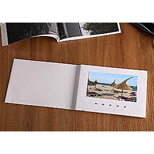 LuguLake 7" Video Greeting Card,Video Brochure for Father's Day Mother's Day, Christmas, Anniversary, Marketing Include 4G Memory and Rechargeable Battery LCD Screen Digital Brochures