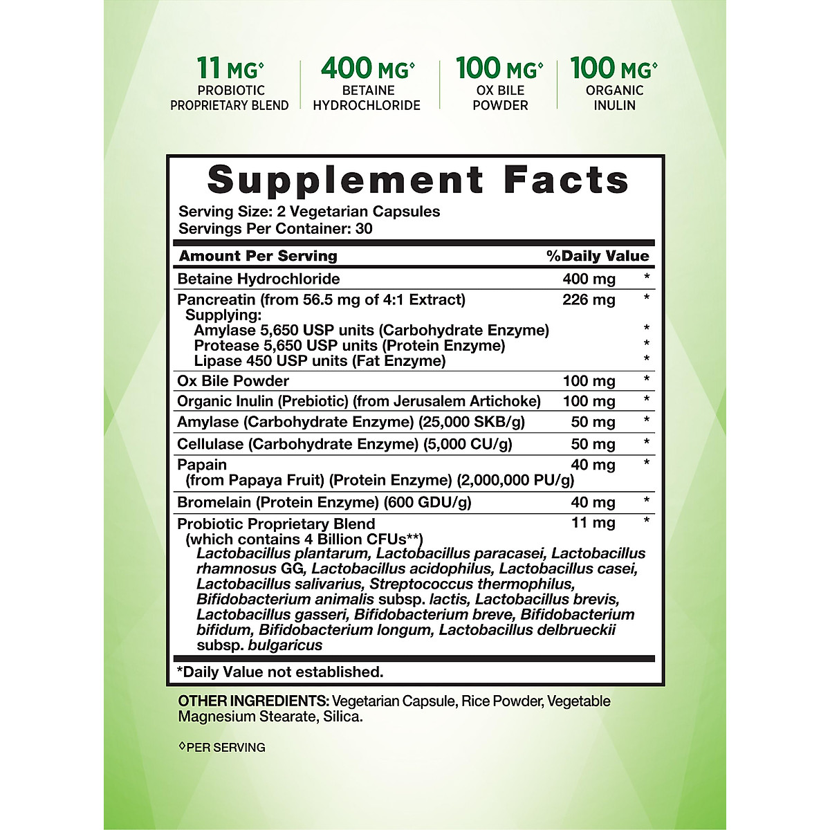 Nature's Truth Probiotics with Enzymes | 60 Capsules | Stomach Friendly for Men and Women | Non-GMO and Gluten Free Digestive Health Supplement