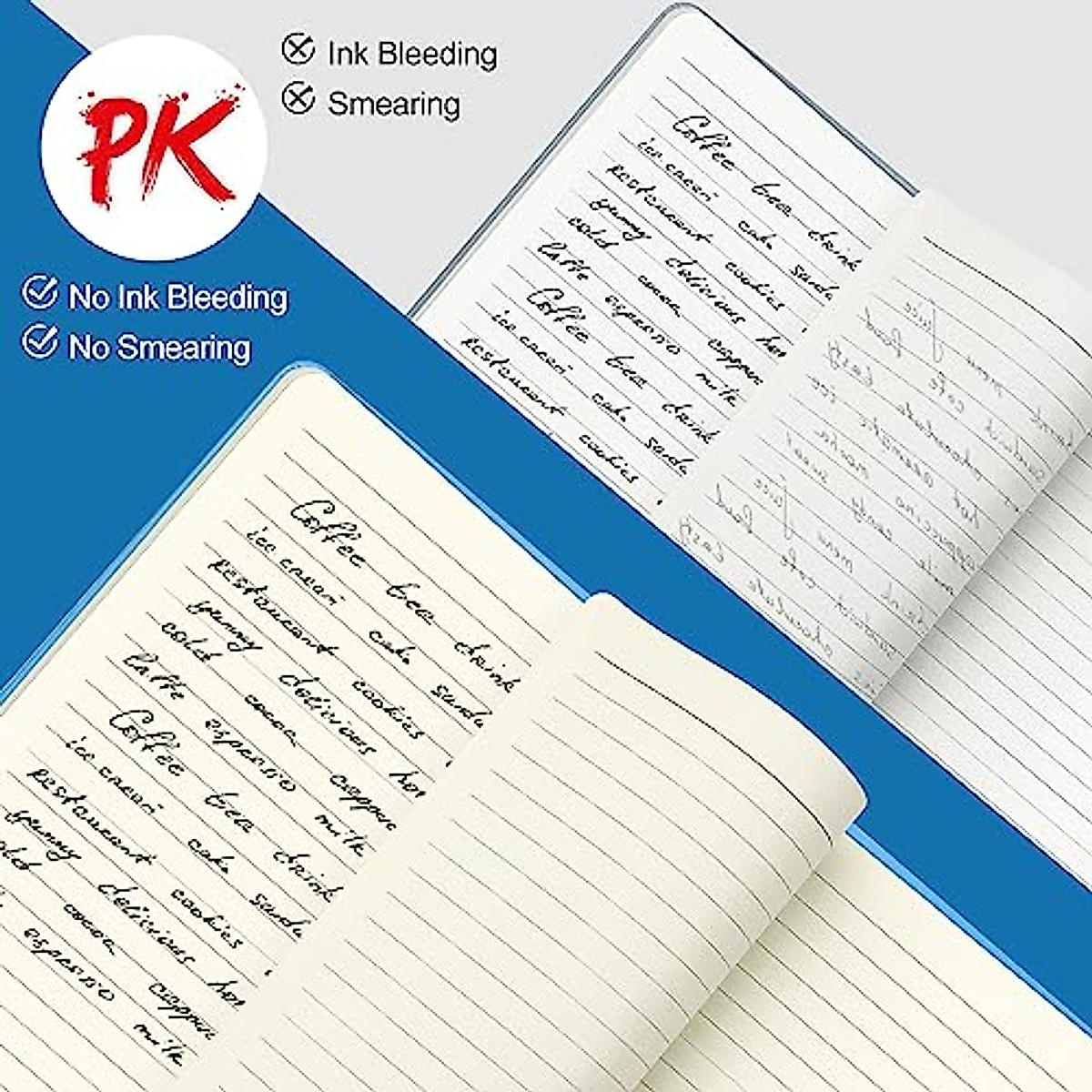 HOMEBOBO Journals for Writing, A5 Leather Dotted Notebook with 160 Pages, 100 Gms College Dot Grid Journal with Thick Paper, Hardcover with Inner Pocket & Pen Holder, Blue