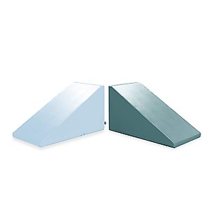 Foamnasium Mega Wedge Set, Indoor Foam Playset, 2 Piece Soft Toddler and Active Kids Play Foam Climber for Crawling, Climbing, Sliding and Jumping, Made in the US, Baby Blue/Pewter