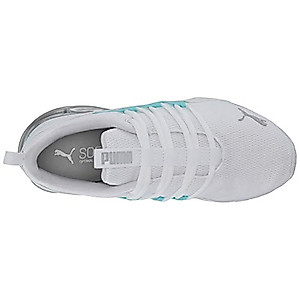 PUMA Women's Riaze Prowl, Puma White-Gulf Stream, 9