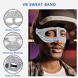 VakiReyy 3Pcs VR Mask Sweat Band for Oculus Quest 2 Accessories, Breathable VR Sweat Guard Face Cover VR Eye Mask Cover for VR Workouts Use Wearable Tech Virtual Reality Gear Headset