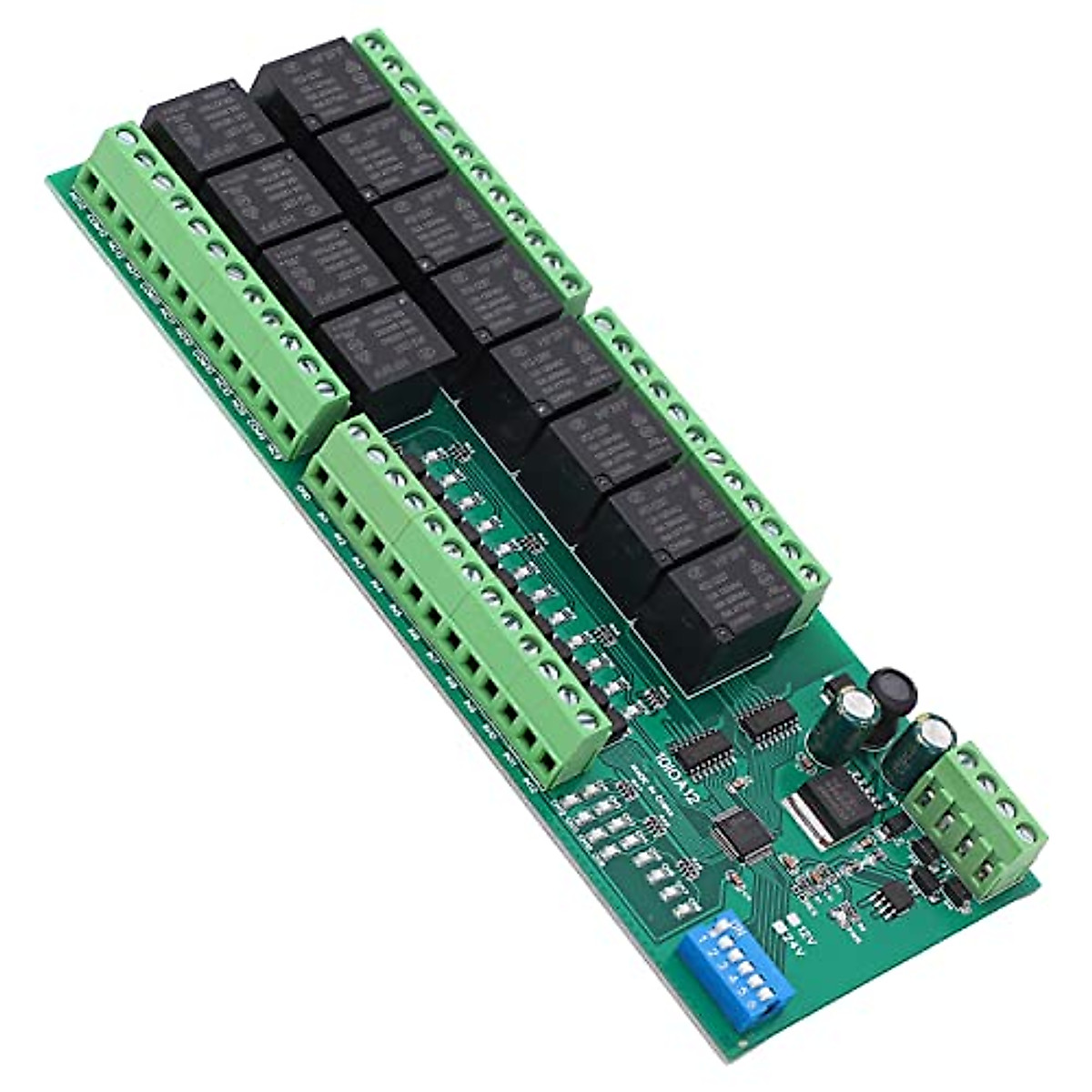 Electrical Relay Module, 12 Optically Isolated Input 12 Channel 64 Devices Parallel Relay Board for Circuit (24V)