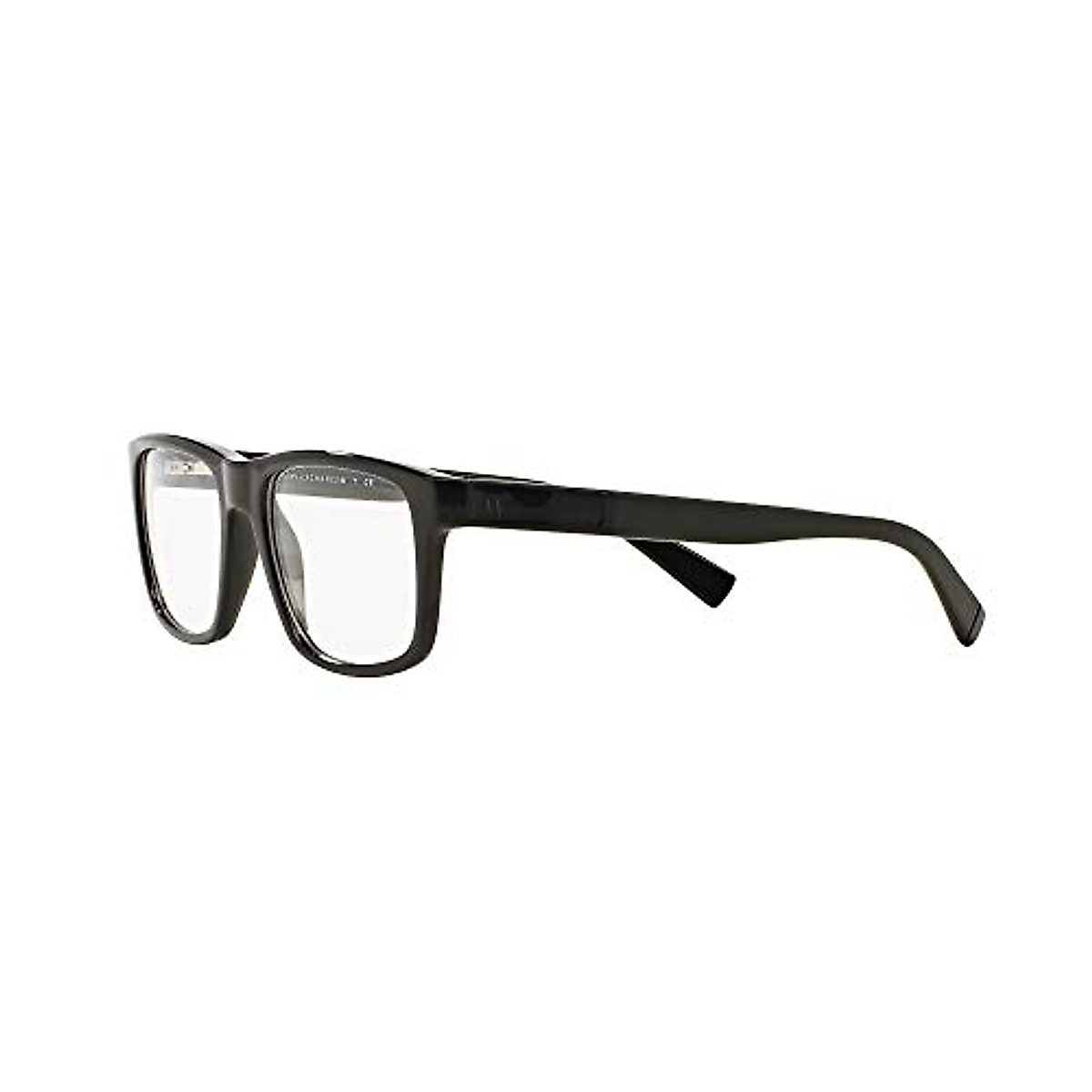 A|X ARMANI EXCHANGE Men's AX3025 Rectangular Prescription Eyewear Frames, Black/Demo Lens, 53 mm