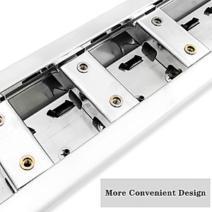 COMNOVA Pair Running Board Nerf Bar for 15-24 Ford F150 Crew Cab(4 Full Size Doors) Side Steps,Width 6 Inches V Style (15-20 Ford F150 Superduty Crew Cab)