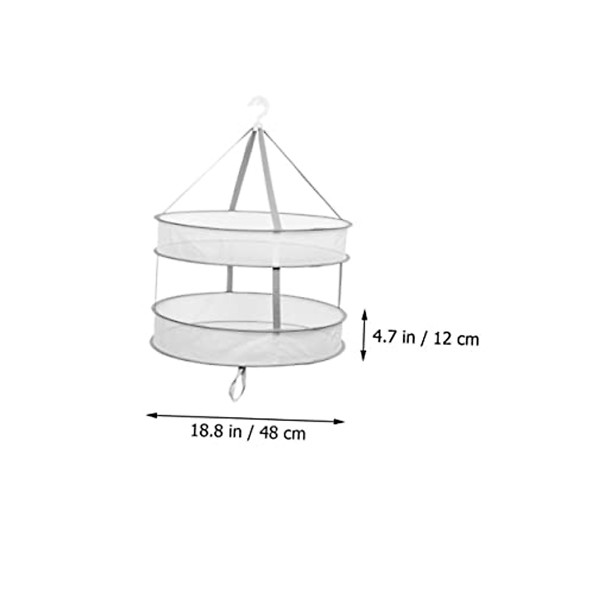 Zerodeko 3pcs Double Clothes Basket Collapsible Laundry Drying Rack Grey Towels Foldable Laundry Rack Drying Rack net Sweater mesh Clothes Hanging Dryer Clothes Drying mesh net Laundry Bag