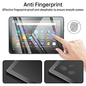 YongMai 2 PACK Tempered Glass Screen Protector for HD 10 2021/ HD 10 Plus 2021/HD 10 Kids/HD 10 Kids Pro Tablet, 9H Hardness 2.5D Edge Tablet Screen Protective Film