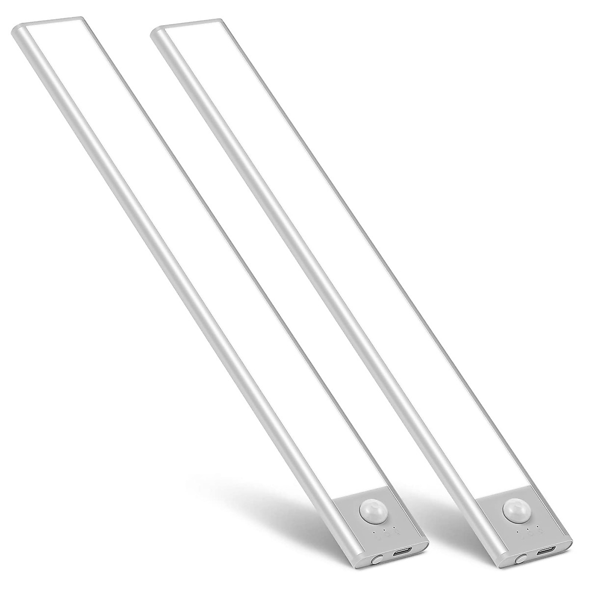 BLS LED Closet Lights, 52LED Motion Sensor Light Indoor, Under Cabinet Lights Rechargeable USB-C Under Cabinet Lighting, 1800mah Battery Operated Lights Wireless Magnetic Light for Kitchen Night Stair